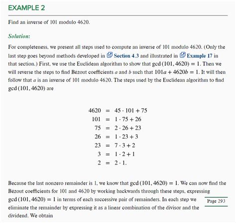 Solved 5 Find An Inverse Of A Modulo M For Each Of These