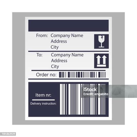 배송 회사에 대 한 배송 바코드 라벨 스티커 벡터 일러스트레이션 가격에 대한 스톡 벡터 아트 및 기타 이미지 가격 개념