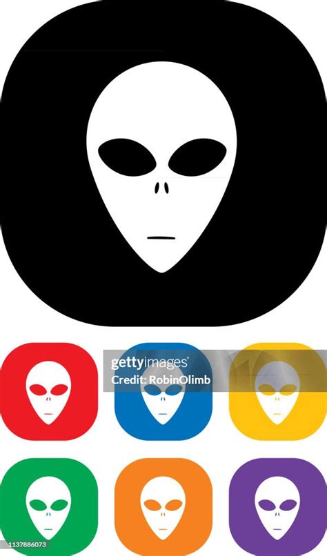 Alien Face Icon Set High Res Vector Graphic Getty Images