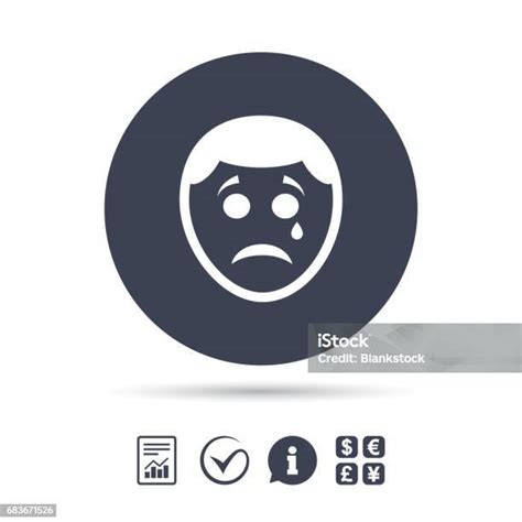 슬프다 얼굴 찢다 팻말 아이콘크기 울음소리 기호까지 개념에 대한 스톡 벡터 아트 및 기타 이미지 개념 고급 교환 Istock