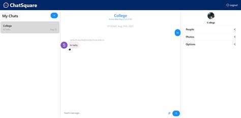 Github Sanketkurle24chatsquare A React Based Chat App Using Rest Api And Has