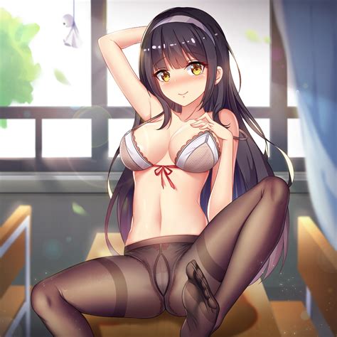 Rule 34 Black Hair Bra Girlgame Headband Hentai Girl Game Long Hair