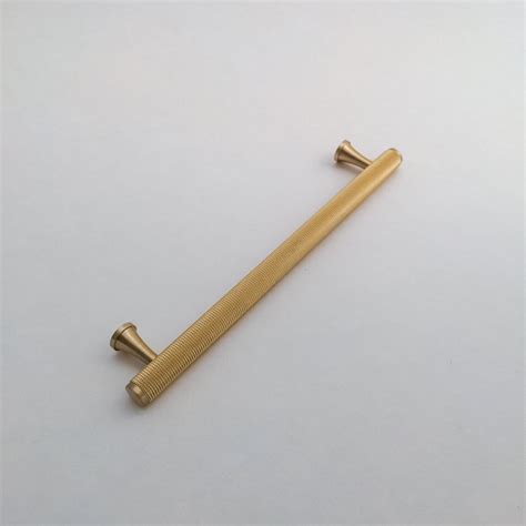 Knurled Satin Brass Handles Gold Hooks And Knobs