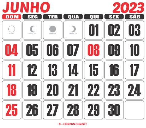 Junho Feriados