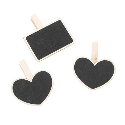 Mini Wooden Blackboard Memo Message Folders New Shaped Hanging Chalkboard With Wood Pegs