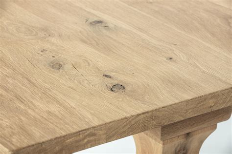 Bespoke Solid Aged French Oak Abbey Column Dining Table With Matte