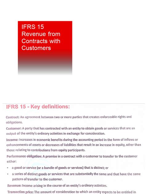 Ifrs 15 Revenue From Contracts With Customers Pdf International