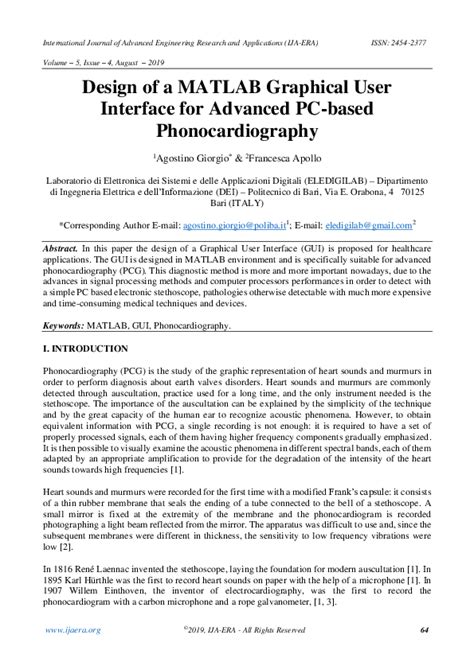 Pdf Design Of A Matlab Graphical User Interface For Advanced Pc Based