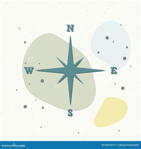 Vector Icon Of The Compass Illustration Of A Compass Symbol For