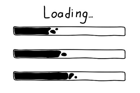 스케치 낙서 스타일의 로딩 막대 손으로 그린 하중 과정 낙서 로딩 바 웹 사이트를로드합니다 흰색 배경에 벡터 그림입니다 10월에 대한 스톡 벡터 아트 및 기타 이미지