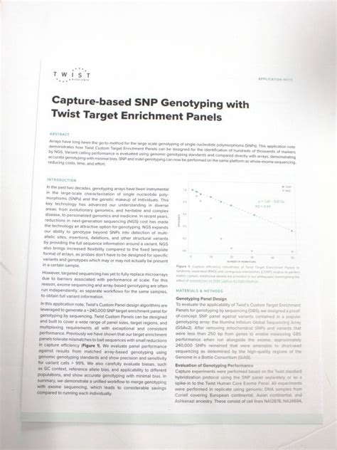 Capture Based Snp Genotyping With Twist Target Enrichment Panels Rev 1 1 Minnac Logistics