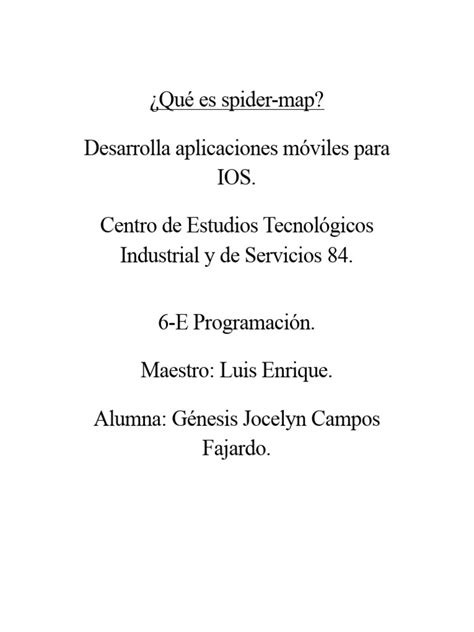 Spider Map Ios Pdf