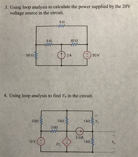 Solved 3 Using Loop Analysis To Calculate The Power