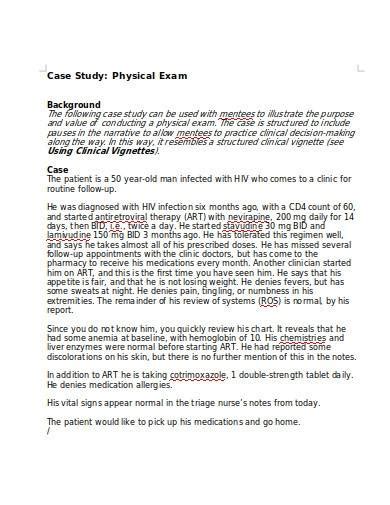 Sample Clinical Case Study