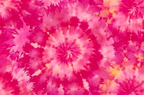 Abstract Tie Dye Pattern Pink Yellow Texture Premium Ai Generated Image