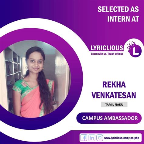 Rekha Venkatesan On Linkedin Lyriclious Learn With Us Duttaluru