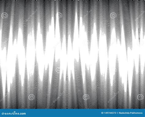 Seamless Halftone Waves Futuristic Abstract Background Stock Vector Illustration Of Concept