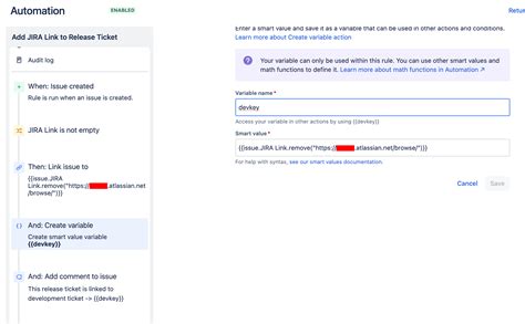 Unable To Use The Smart Value Of Linked Issue In J
