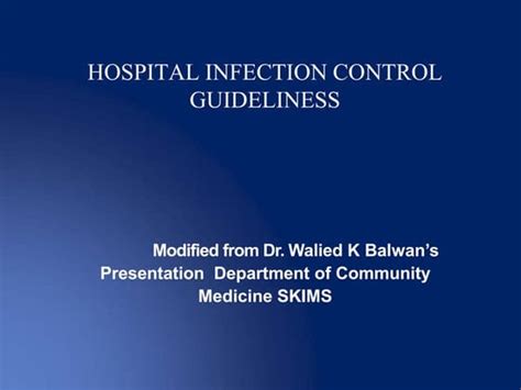 Hospital Infection Control Committee Pptx