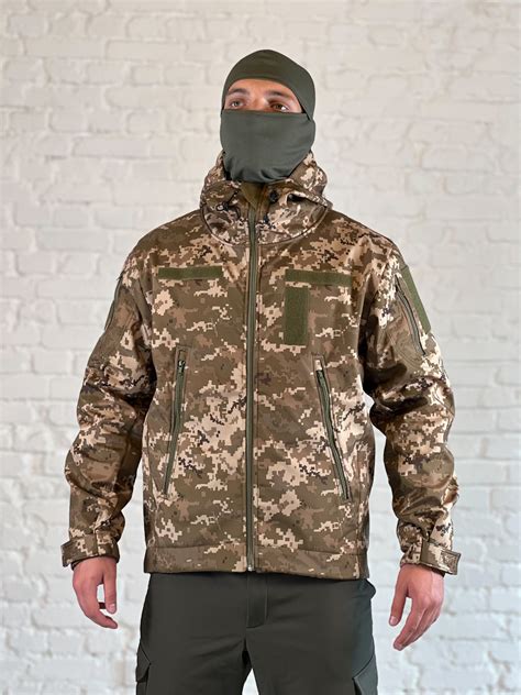 Куртка Soft Shell піксель штурмова тактична ЗСУ військова осіння куртка софтшелл піксельна мм14