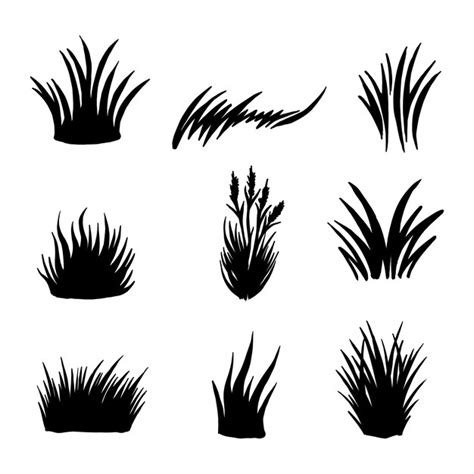 Premium Vector Monochrome Grass