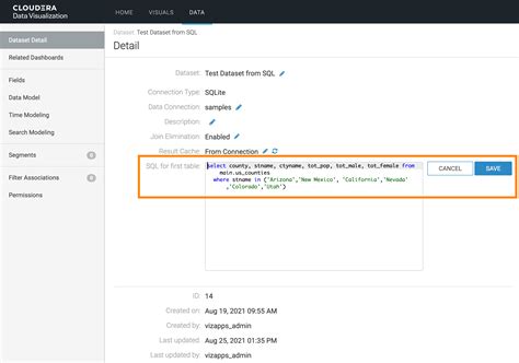 restricting rows in datasets based on sql query