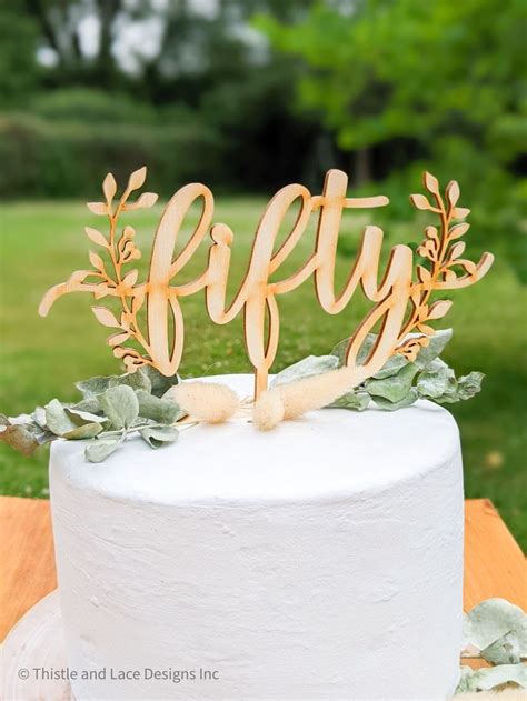 50th Birthday Cake Topper 50th Birthday Cake Topper Happy Birthday
