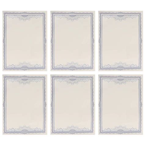 Buy Nuobesty 6pcs Blank Certificate Paper A4 Printable Award Paper Diy