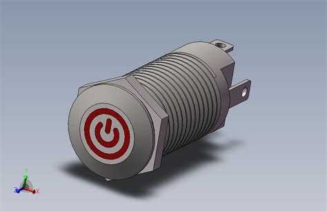 一种按压式开关 Solidworks 2018 模型图纸下载 懒石网