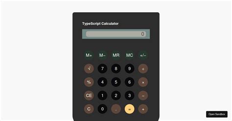 Typescript Calculator Codesandbox