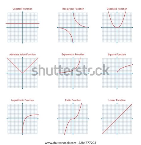 Graph Function Mathematics Graphing Functions Coordinate Stock Vector