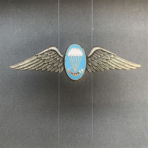 South Africa Para Troops Instructor Staticline Parachute Jump Wing Silver Badge Militarybadgesnl