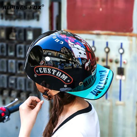 Custom Motorcycle Half Helmets