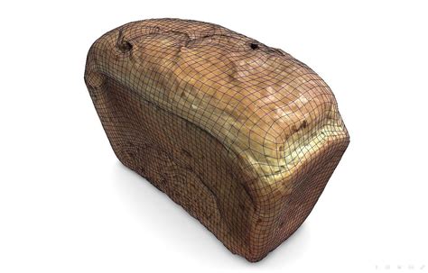 3d Model 3d Loaf Of Bread Pbr Scan Vr Ar Low Poly Cgtrader