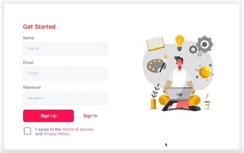 How To Build A Sign Up Form Using Html Css And Javascript Tht