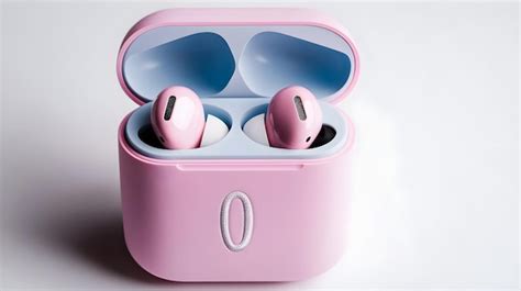 Pink Wireless Earbuds In Charging Case Premium Ai Generated Image