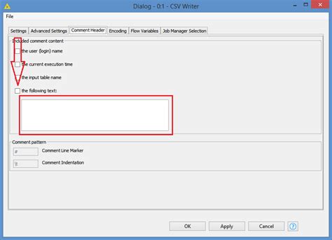 Use Flow Variables In CSV Comment Header KNIME Analytics Platform