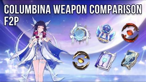 F2p Weapon Comparison For Columbina Genshin Impact Youtube