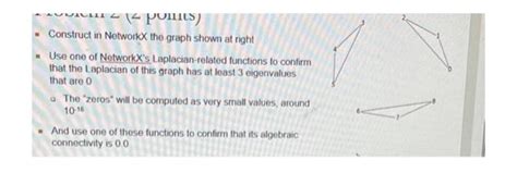 construct in network x the graph shown at right use