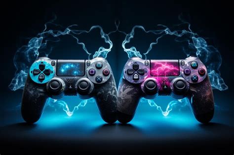 Premium Photo Digital Duel Dazzle Gaming Background Photo