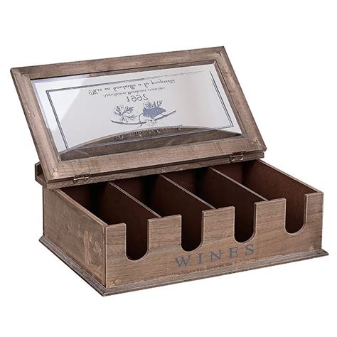 Ящик для хранения вина деревянный коричневый 37x25x15 5см Деревянные