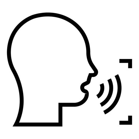 Speech Scanning Icon Outline Vector Voice Recognition 15890388 Vector
