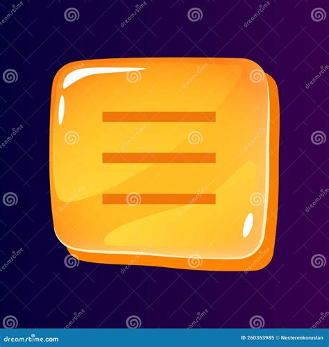 Burger App Menu Glossy Ui Button With Pixelated Icon Stock Vector