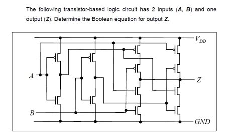 Solved The Following Transistor Based Logic Circuit Has 2