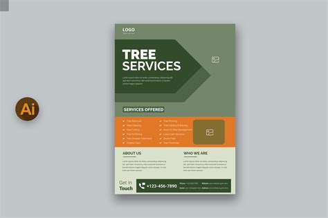 Tree Service Flyer Design Template Graphic By Inpixell Studio Creative Fabrica