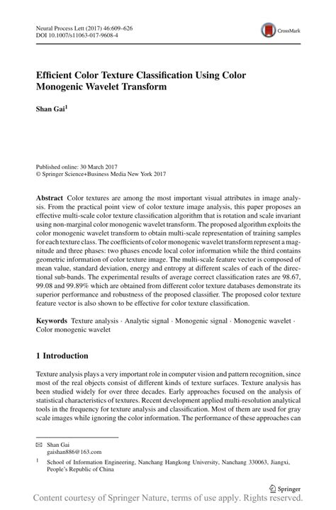 Efficient Color Texture Classification Using Color Monogenic Wavelet