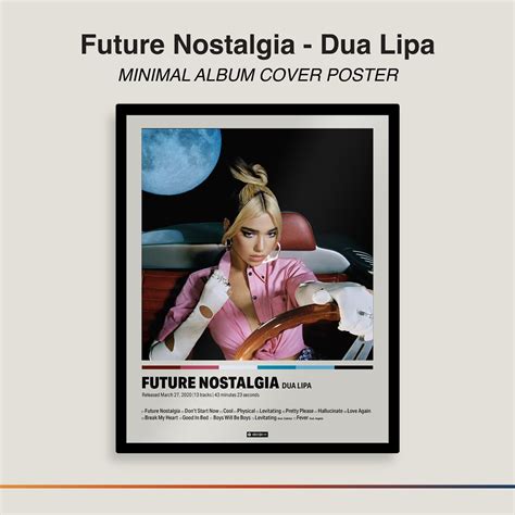 Future Nostalgia Dua Lipa Album Cover Poster Minimal Aesthetic