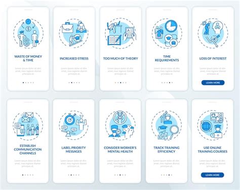 Premium Vector Employee Mentoring And Developing Onboarding Mobile App Page Screen With
