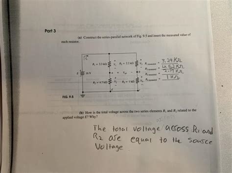 Solved Part 3 A Construct The Series Parallel Network Of