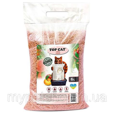 Top Cat Тофу Peach Наполнитель соевый для кошачьего туалета с ароматом персика 6 л Id